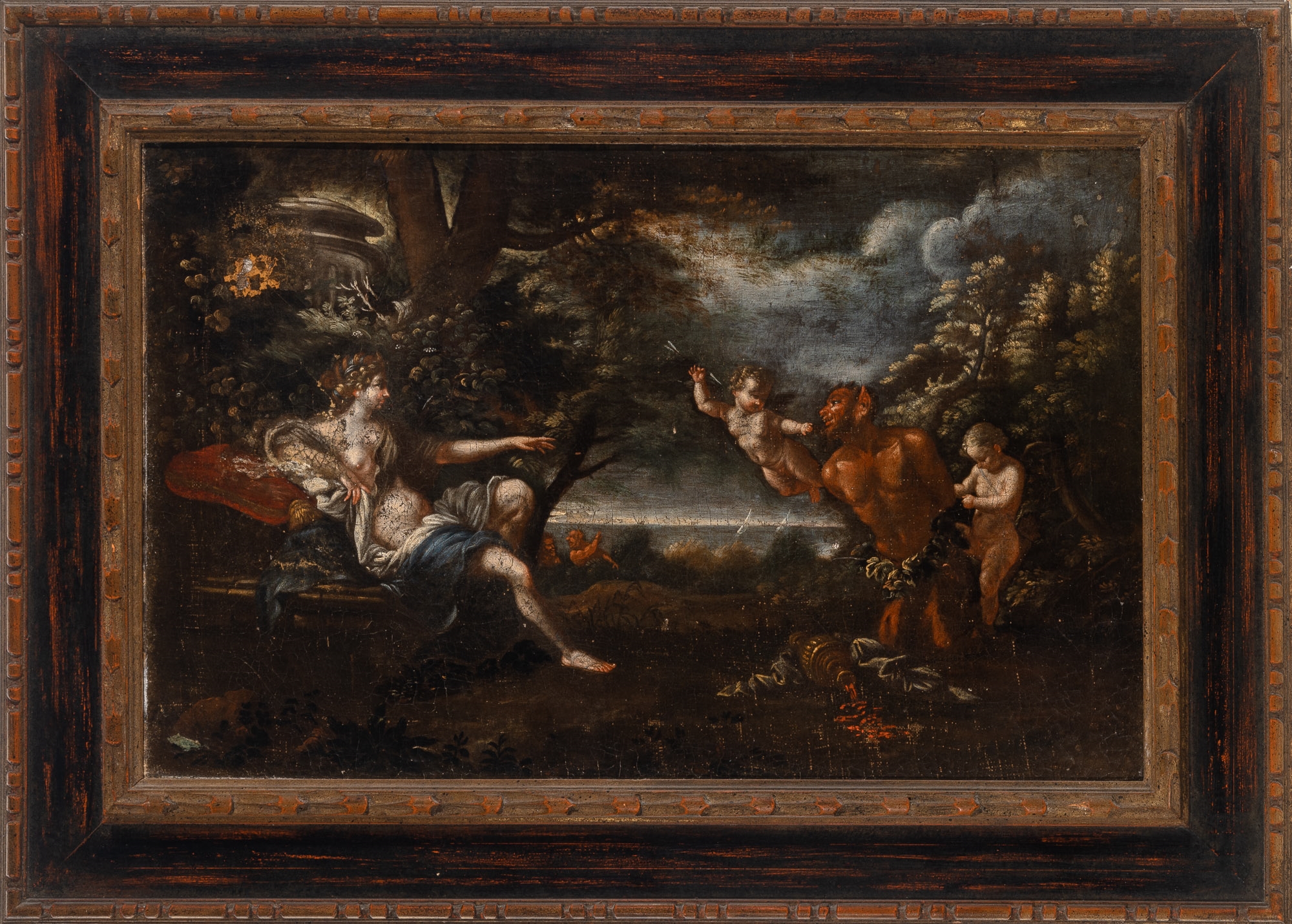 German School, 18th Century | Venus and Two Cupids Rebuking a Satyr ...