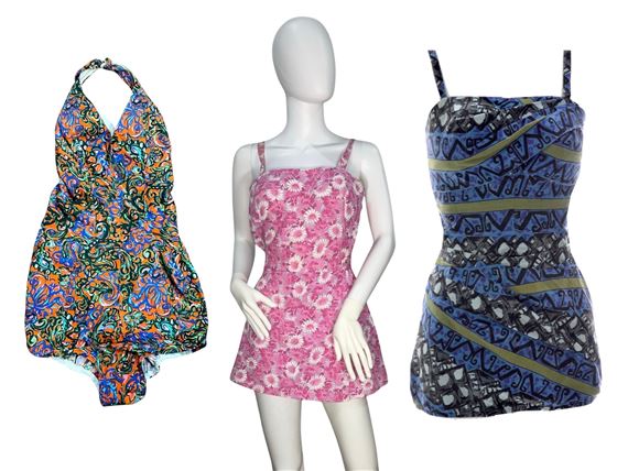 Gabar | Three 1960s One Piece Linen Swimsuits (1960s) | MutualArt