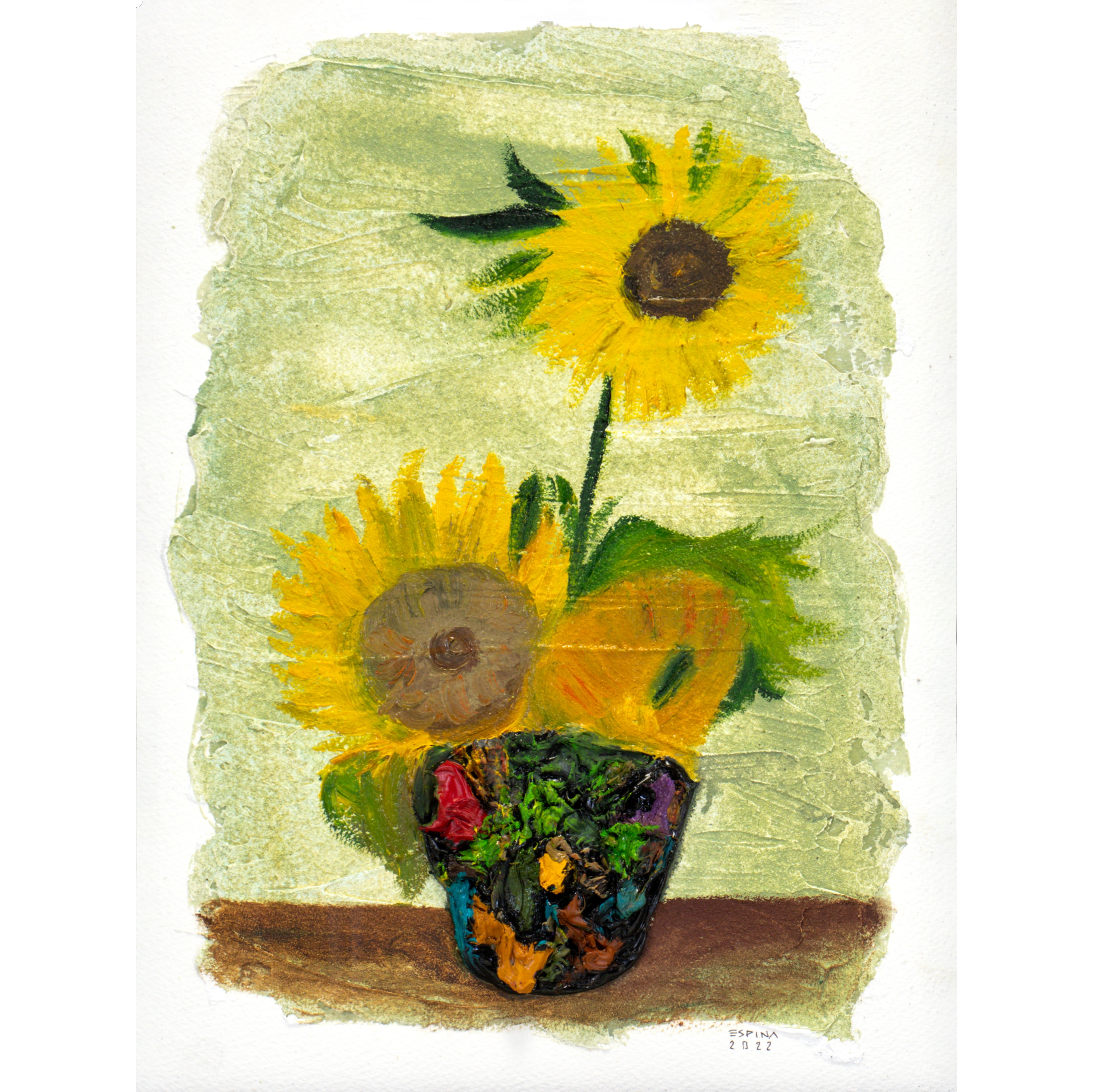 Mark Lester Espina | Untitled (Three Sunflowers (2022) | MutualArt