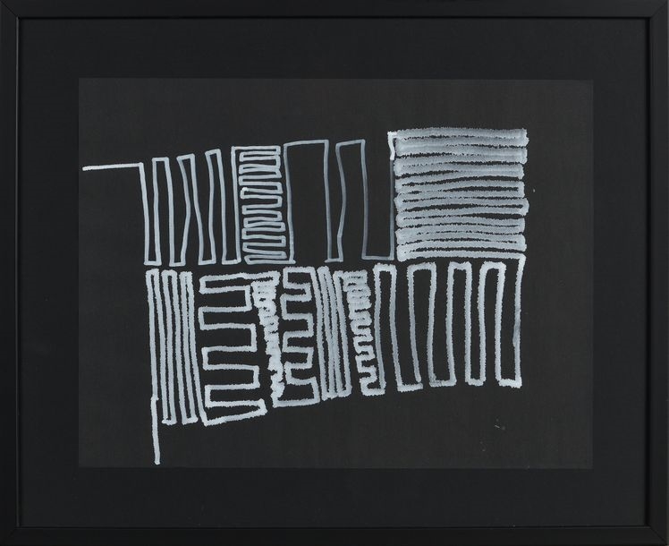 Vera Molnár | Parcours Sainte Marie / Black paper (2018) | MutualArt