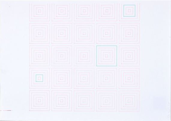 Vera Molnár | Red and Green (72) | MutualArt