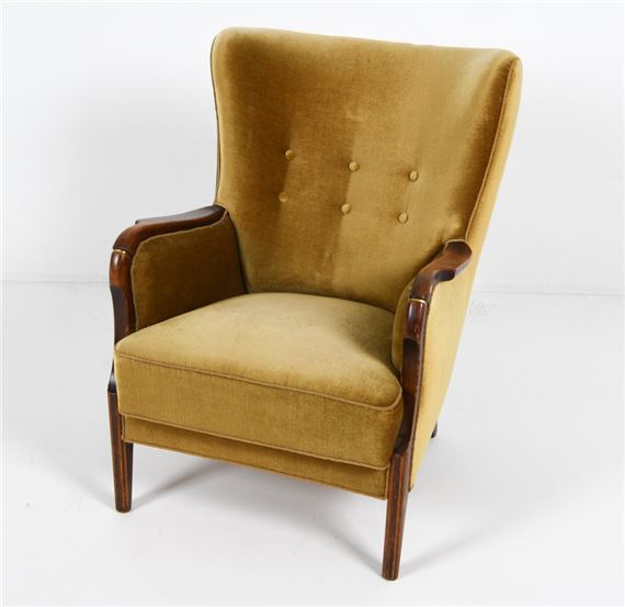 Alfred Christensen | ALFRED CHRISTENSEN STYLE MOHAIR LOUNGE CHAIR ...