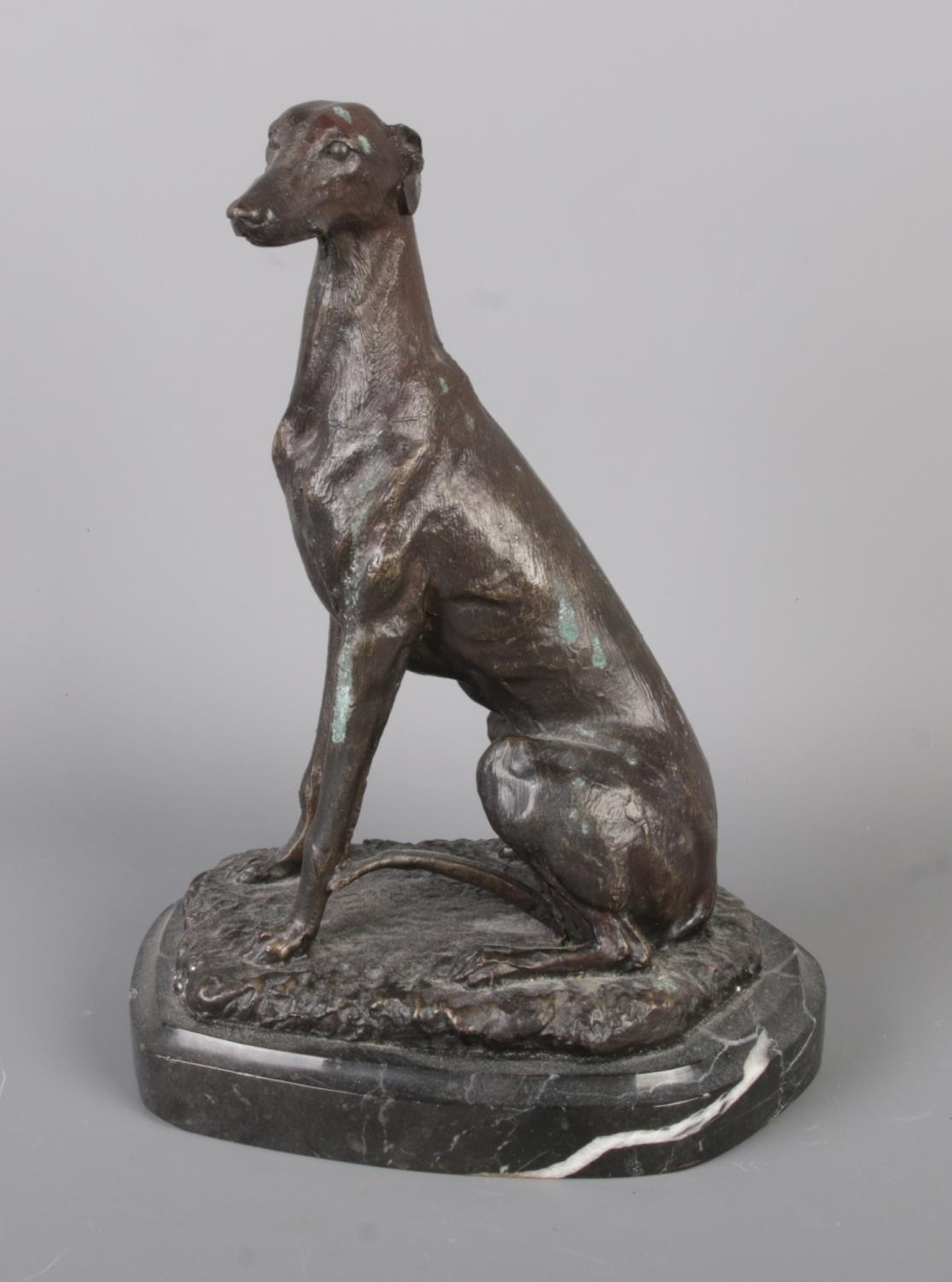 J. M. Barrie | Model of a seated greyhound | MutualArt