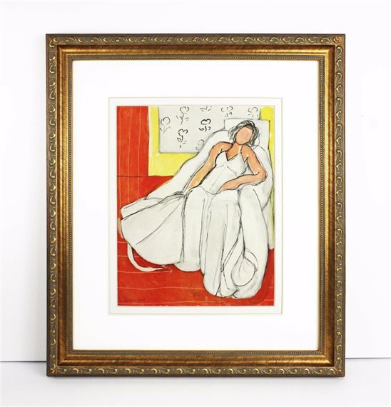 Henri Matisse | 1948 Henri Matisse Girl in White on a Lounge Chair ...