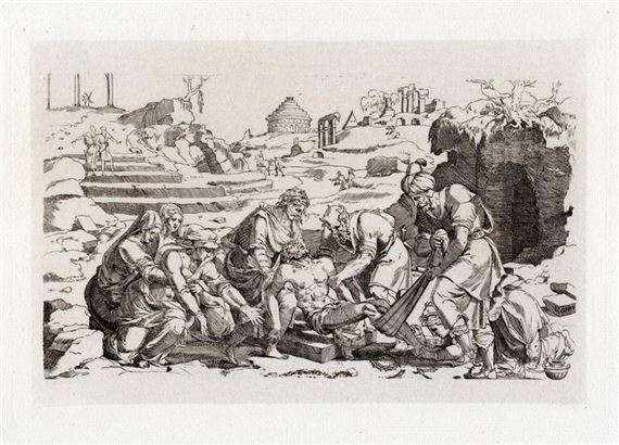 Jean Cousin | Jean Cousin The Entombment 1880 etching Durand | MutualArt