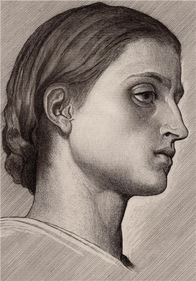 Frederic Leighton | Frederic Leighton A Girl from Anacapri 1874 etching ...