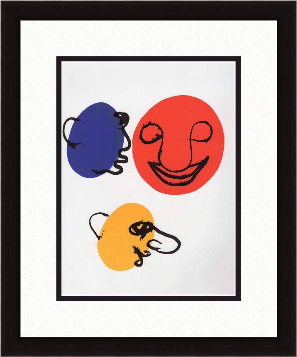 Alexander Calder | Alexander Calder Original Faces Framed 1976 Color ...