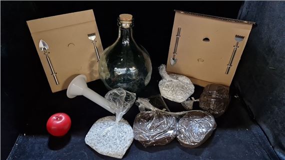 Large | Terrarium kit includes a large vintage-style demijohn with cork ...