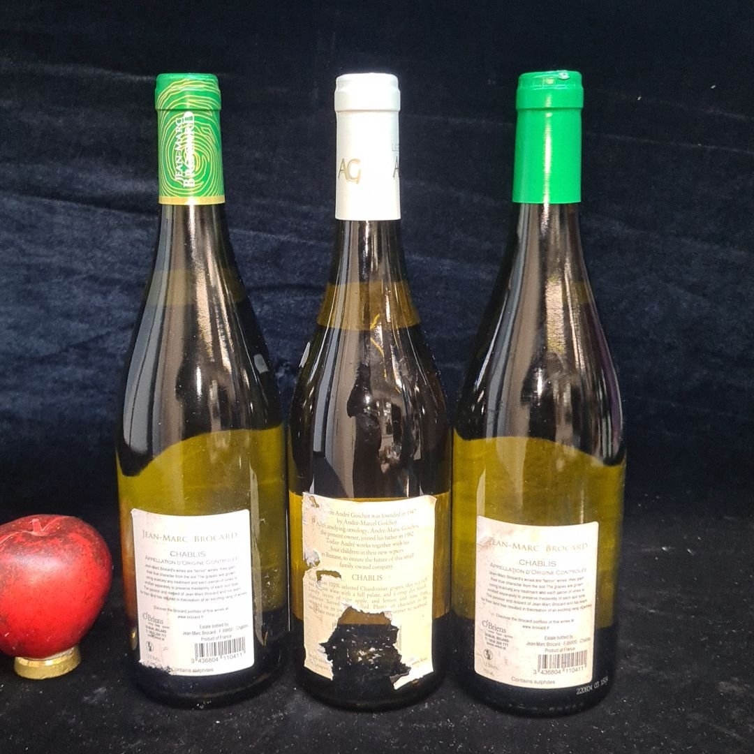 White | Three-bottle lot of Chablis white wine, including Jean-Marc ...