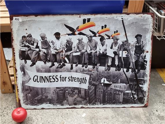 Unknown | A large heavy metal Guinness advertising sign | MutualArt