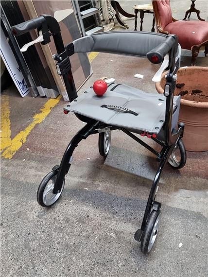 Walker | Drive rollator walker features a padded seat and backrest. It ...