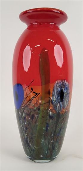 Mihai Tapescu | Mihai TOPESCU (1956), Modern-style vase in multicolored ...