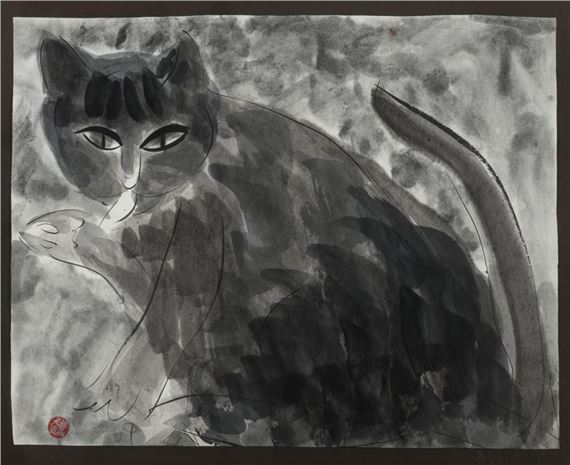 Walasse Ting | . Black Cat. | MutualArt