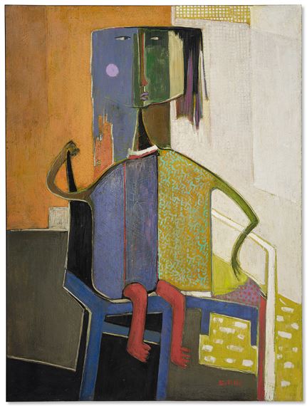 Ángel Botello | Girl Seated in a Chair | MutualArt