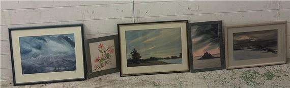 Forest Wearne | Five water colours of rural scenes by the artist Forest ...