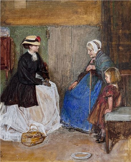 George John Pinwell | The Visit (1867) | MutualArt