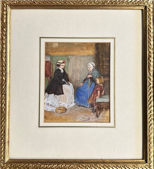 George John Pinwell | The Visit (1867) | MutualArt