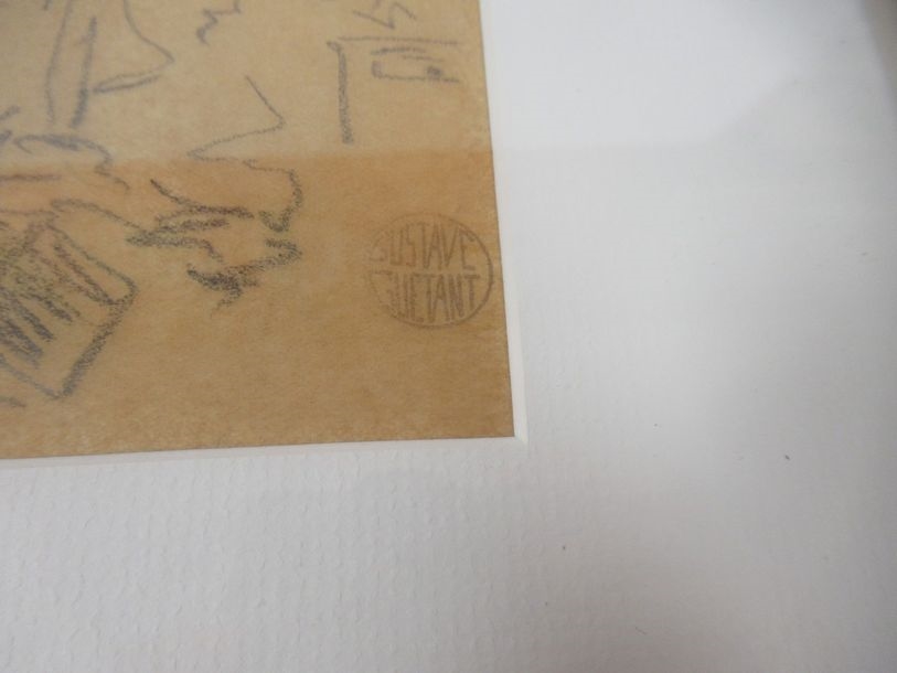 Gustave Guetant | Gustave GUETANT Pencil drawing of studies of gallant ...