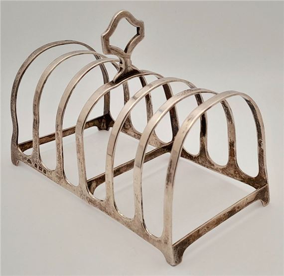 Silver | Antique SILVER TOAST/LETTER RACK. Full UK Hallmark for | MutualArt