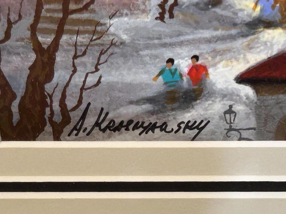 Anatole Krasnyansky | Signed Krasnyansky “Sunset San Giminiano Seri ...