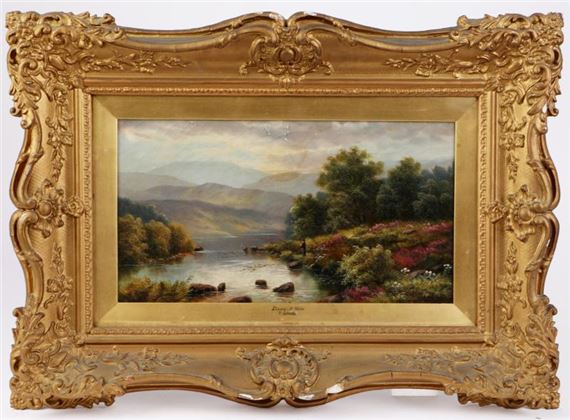 Thomas Spinks | Paisagem campestre com lago | MutualArt