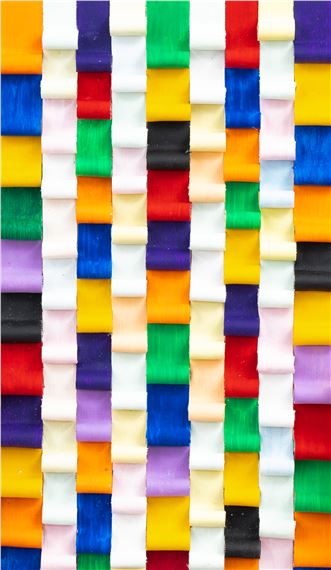 Francesco Fasano | Tele arrotolate e acrilico su legno (2017) | MutualArt