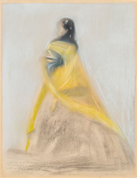 Piero Guccione | Figura femminile in giallo (1935) | MutualArt