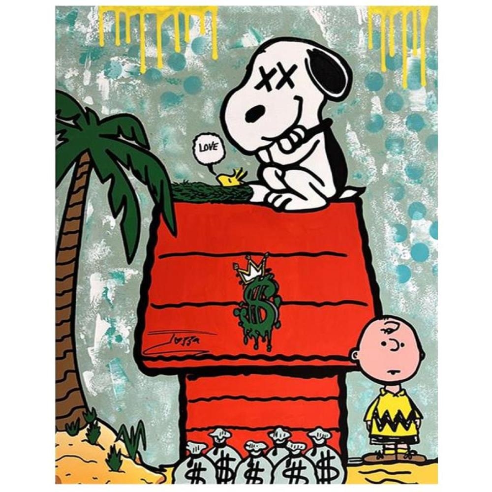 Jozza | Jozza, Snoopy House Unique Mixed Media on Canvas, Hand Signed ...