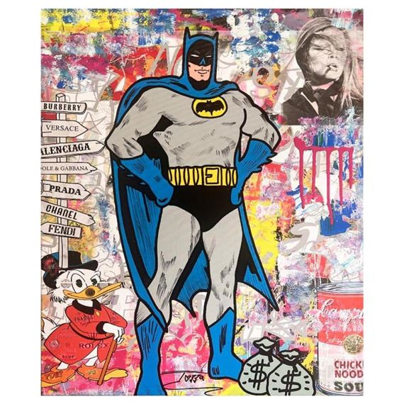 Jozza | Jozza, Batman is Back Unique Mixed Media on Canvas, Hand Signed ...