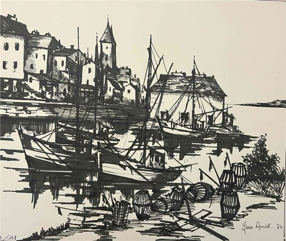 Jean Amiot | Bateaux au port | MutualArt