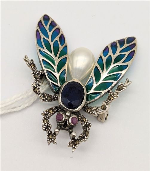 Wings | BRIGHT COLOURFUL INSECT BROOCH | MutualArt