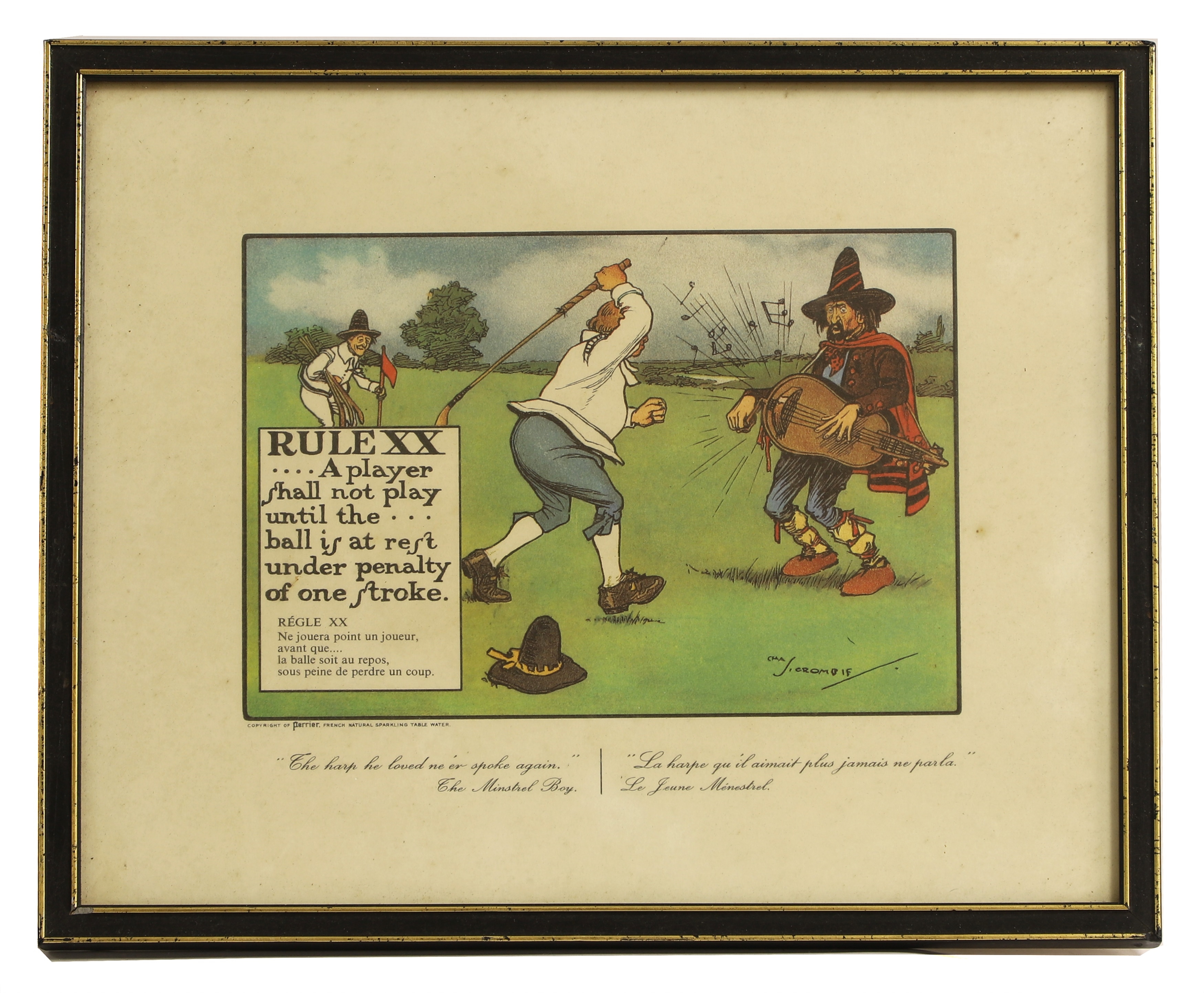 Charles Crombie | The rules of golf five framed chromolithographs for ...