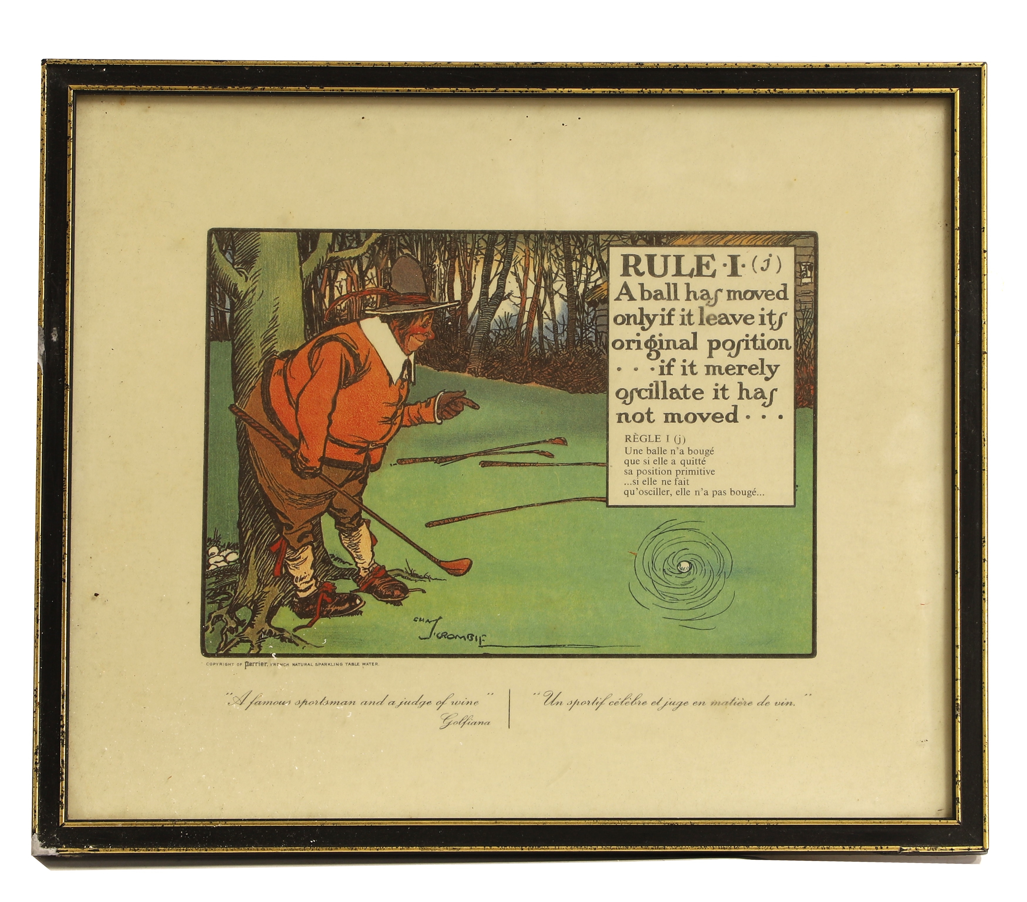 Charles Crombie | The rules of golf five framed chromolithographs for ...