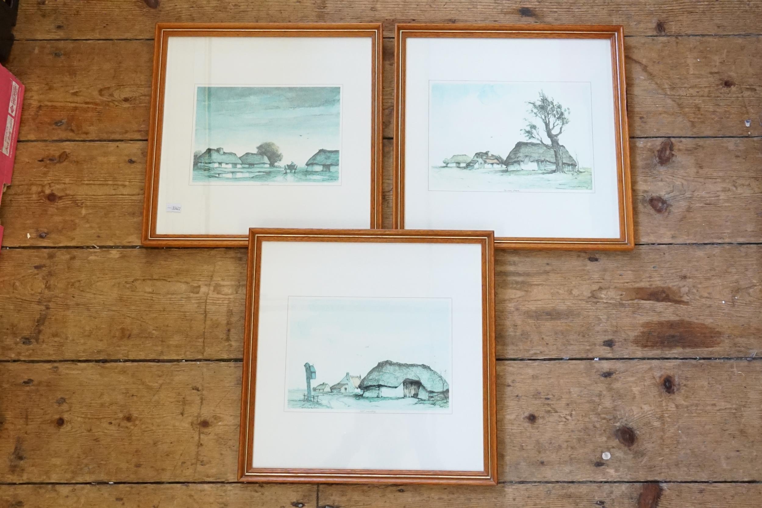 Three | Three Modern Dutch design Prints of Royal Cottages | MutualArt
