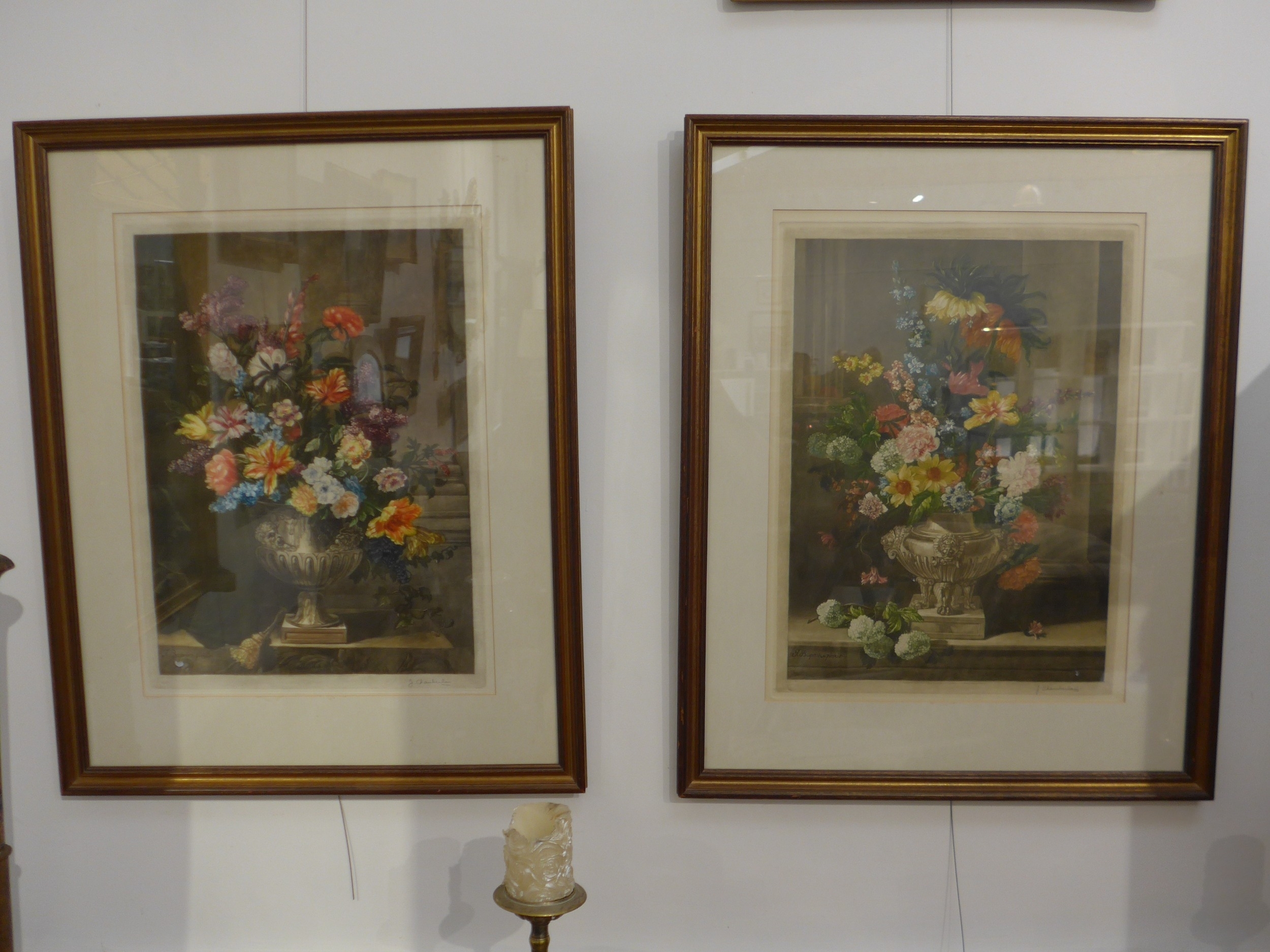 J. Chamberlain | Two J CHAMBERLAIN pencil signed coloured etching with ...