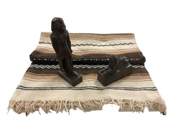 Block | Molded Egyptian Block Figures and Falsa Blanket | MutualArt