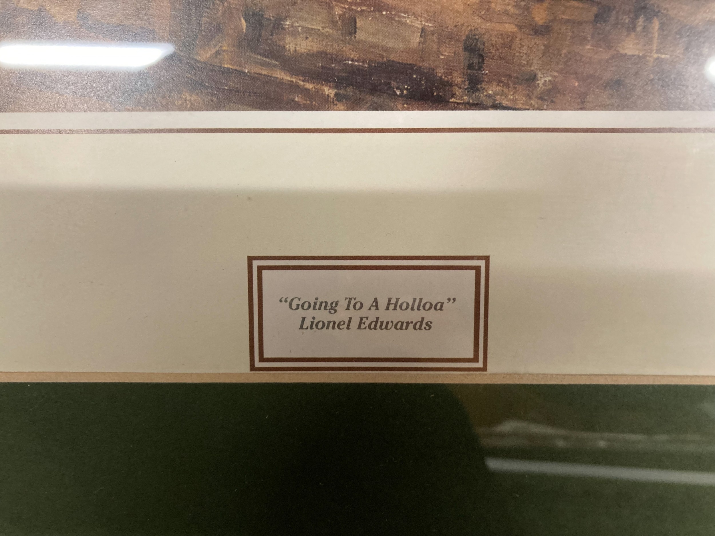 Lionel Edwards | A FRAMED AND GLAZED PRINT OF GOING TO HOLLOA BY LIONEL ...