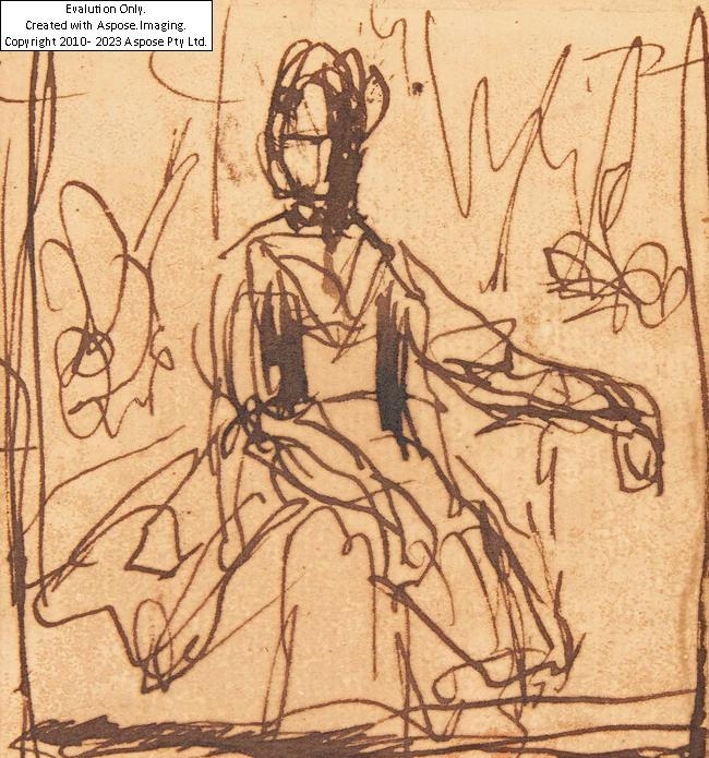 George Romney | Sketch of Henrietta, Countess of Warwick, seated with ...