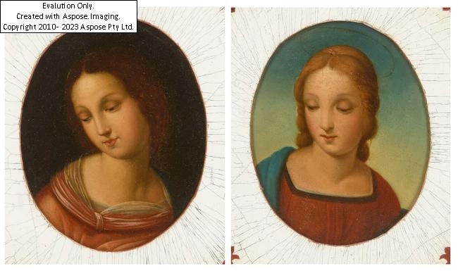 Raffaello Sanzio | Details from the Madonna of the Goldfinch; and the ...