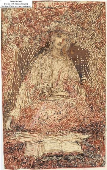Annie French | Three illustrations: A seated lady surrounded by foliage ...