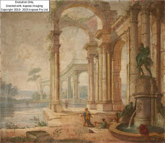 Giuseppe Zocchi | Six Italianate landscapes with architectural capricci ...