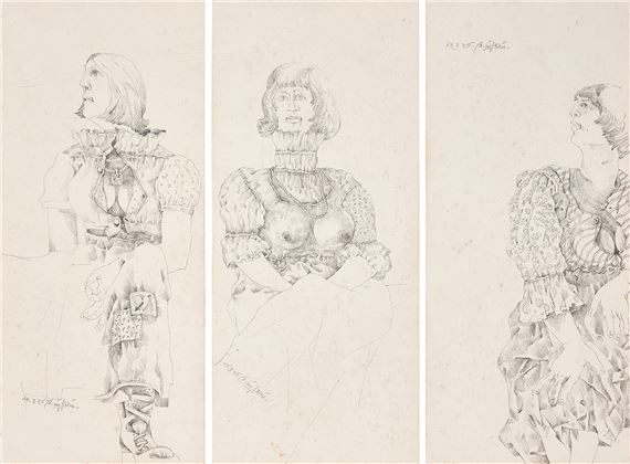 K. Laxma Goud | A Set of Three Untitled Works (1978) | MutualArt