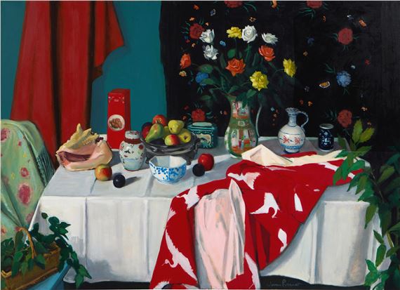 Warren Brandt | Roses and Red Kimono (1985) | MutualArt