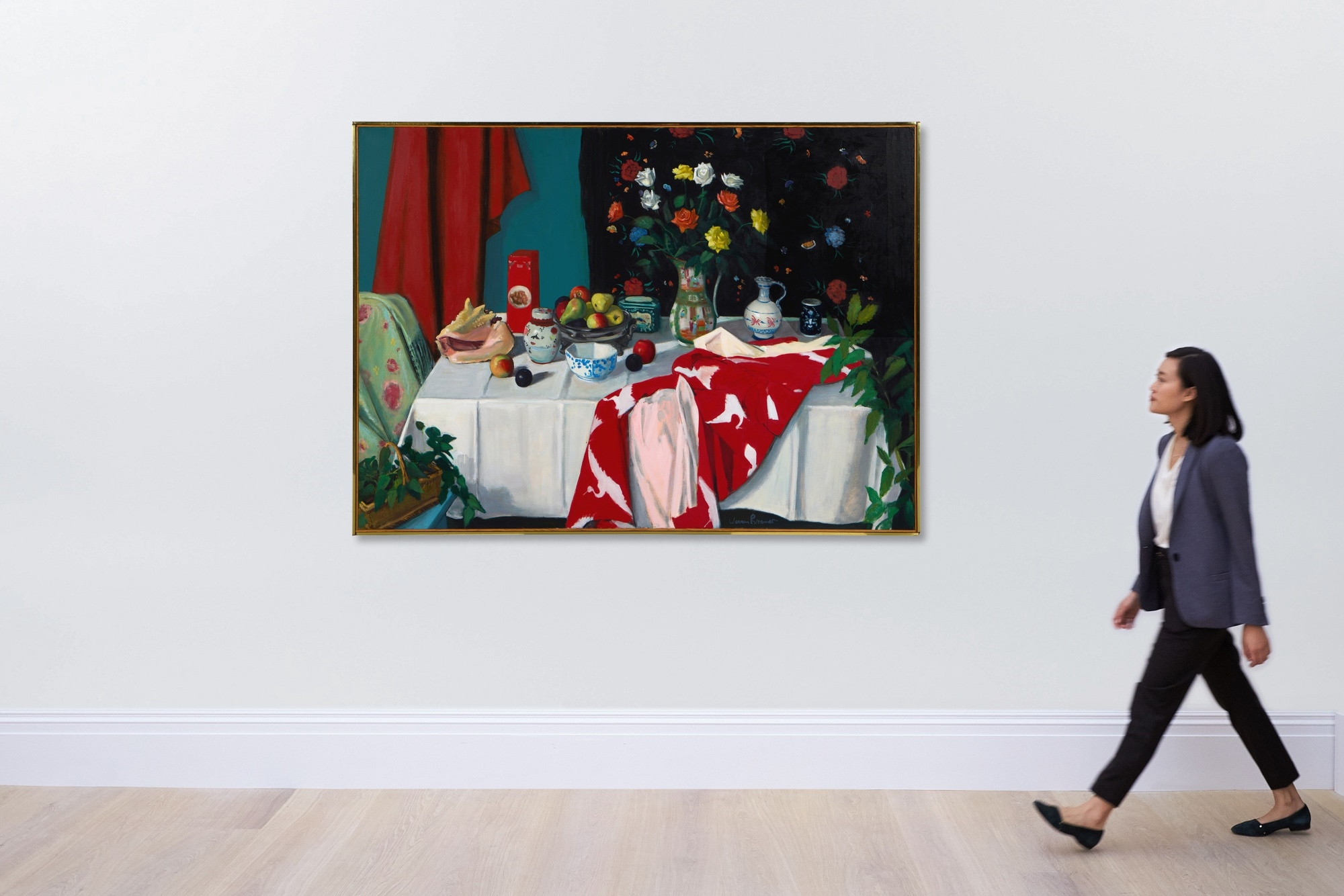 Warren Brandt | Roses and Red Kimono (1985) | MutualArt