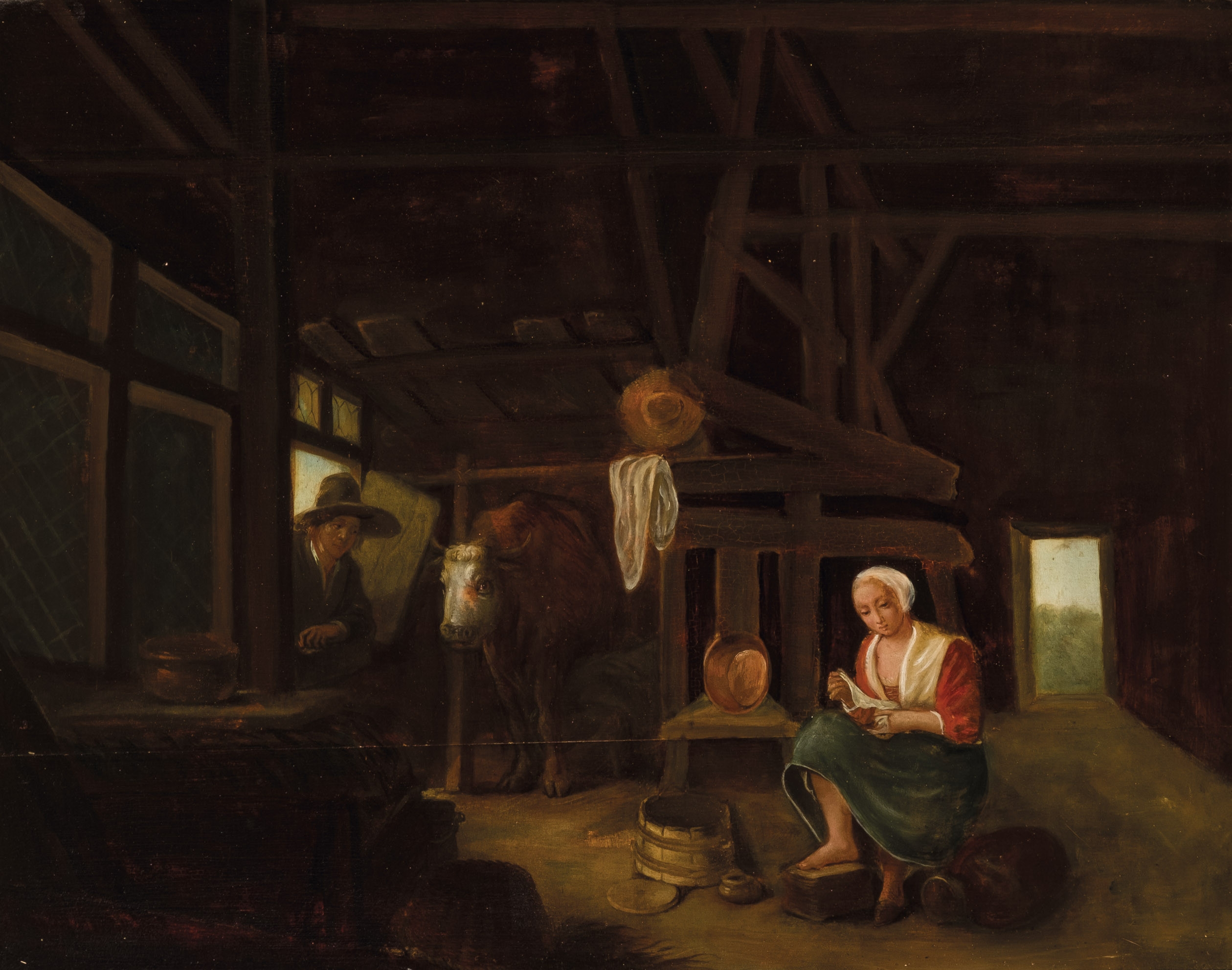 Dutch School, 17th Century | Stable interior | MutualArt