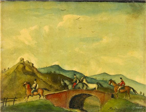 Gyula Rudnay | Riders On The Bridge | MutualArt