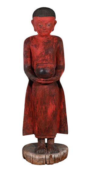 Large | A LARGE CAMBODIAN STANDING MONK | MutualArt