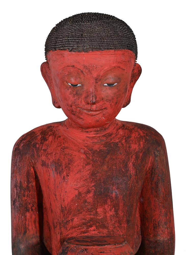 Large | A LARGE CAMBODIAN STANDING MONK | MutualArt