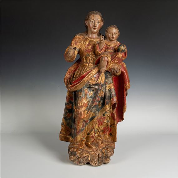 Spanish Colonial School, 17th Century | A masterfully carved and ...