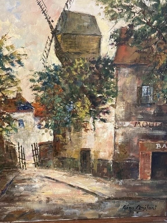 Gino Milani | 1970s Gino Milani signed oil painting (1970s) | MutualArt